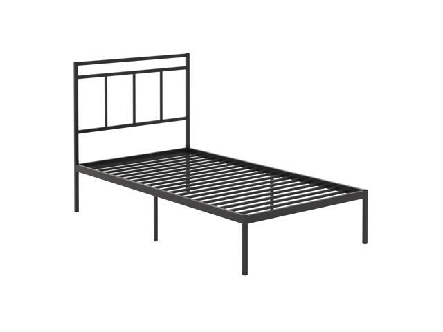 Click here for Twin Size Platform Bed With Headboard  Black finis... prices