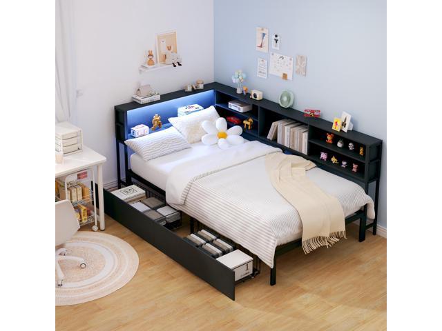 Click here for Twin Corner Daybed with Storage Drawers  Bookcase... prices