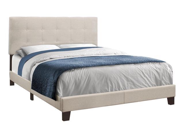 Click here for Bed  Queen Size  Bedroom  Upholstered  Beige Linen... prices