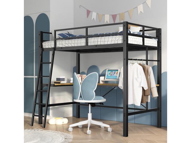 Click here for Twin Metal Loft Bed with L-Shaped Desk  Charging S... prices