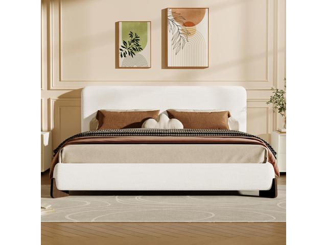Click here for Elegant terry upholstered bed with dark brown soli... prices