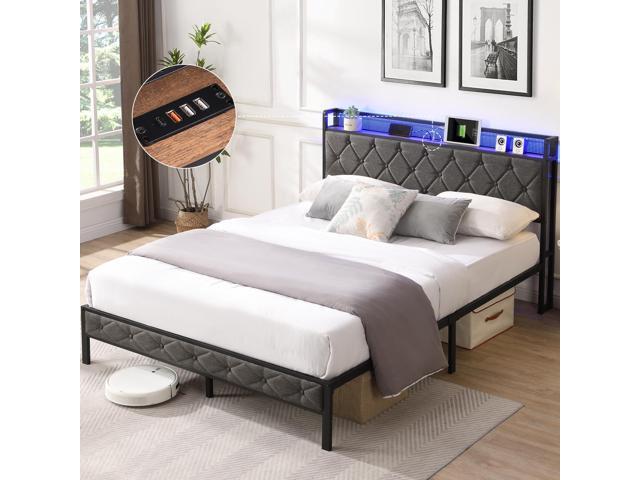 Click here for Full Bed Frame with Storage Headboard  Charging St... prices