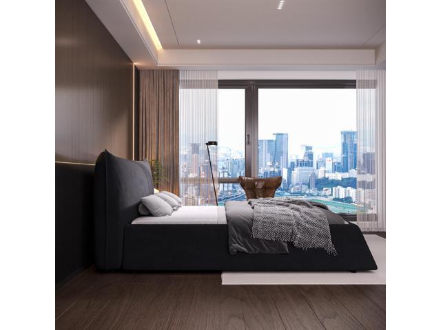 Click here for King Size Upholstered Platform Bed with Special Sh... prices