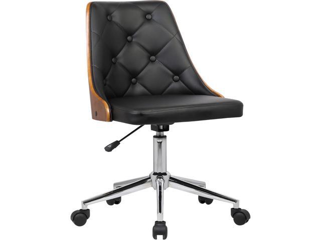Click here for Armen Living Diamond Office Chair in Black Faux Le... prices