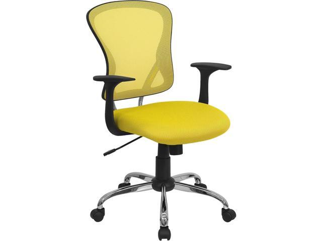 Click here for Flash Furniture Alfred Mid-Back Yellow Mesh Swivel... prices