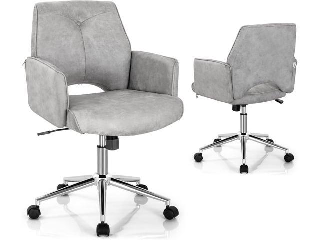 Click here for Giantex Home Office Chair Grey  Faux Leather Adjus... prices