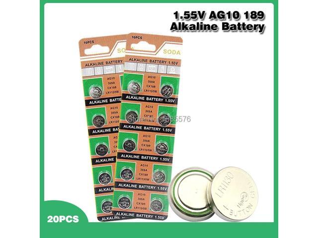 Click here for 20 Pcs 1.55V AG10 L1131 389 189 LR54 LR1130 Alkali... prices
