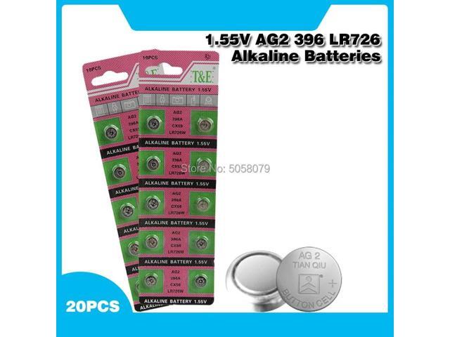 Click here for 20pcs Alkaline Cell Coin Battery 1.55V AG2 LR726 B... prices