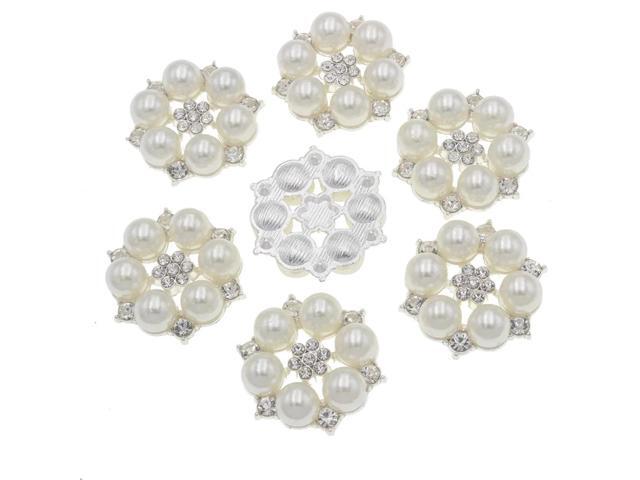 Click here for Nidalee 25mm Pearl Rhinestone Flatback Buttons All... prices