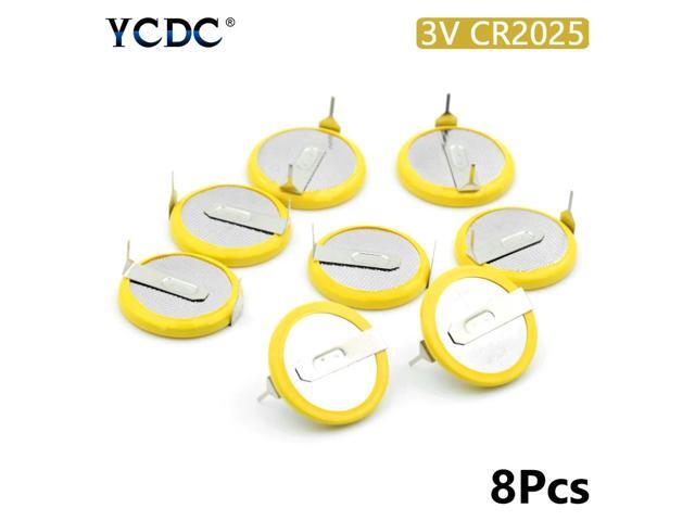 Click here for 8pcs/lot CR2025 2 Solder Feet Pins 3V Button Cell... prices