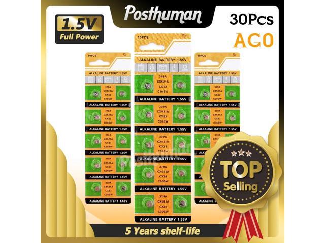 Click here for 30PCS Button Battery 1.55V AG0 SR63 LR69 LR521 379... prices