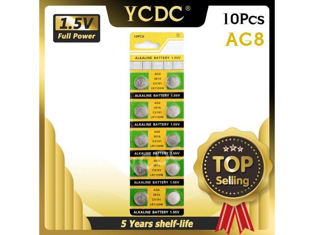 Click here for 10pcs 1.55V AG8 LR1120 391 SR1120 Button Batteries... prices