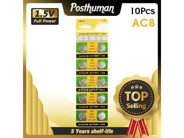 Click here for 10pcs AG8 Button Batteries For Watch 391 533 553 6... prices