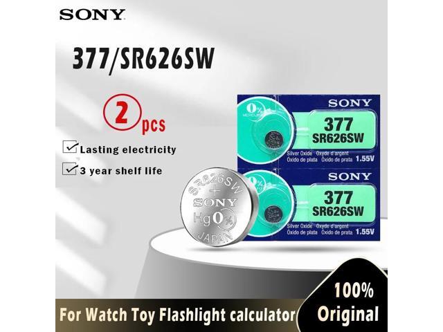 Click here for 2pcs 1.55V 377 377A SR626SW SR626 AG4 LR626 SR66 A... prices