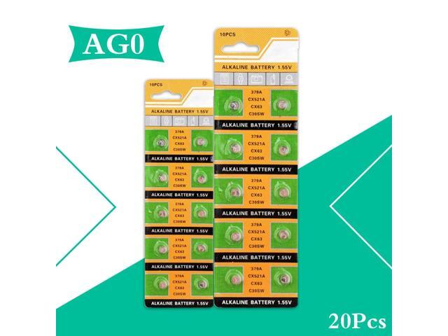 Click here for 20pcs AG0 Button Batteries SR521 LR63 379A Cell Co... prices