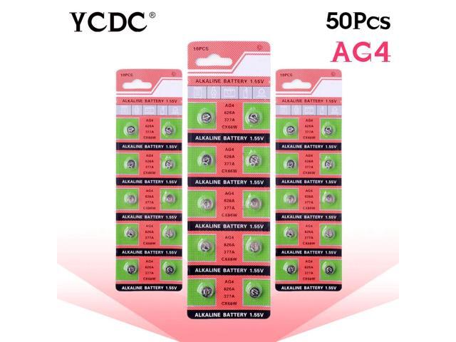 Click here for 50pcs/5 cards 1.55V AG4 377A 377 LR66 LR626 SR626S... prices