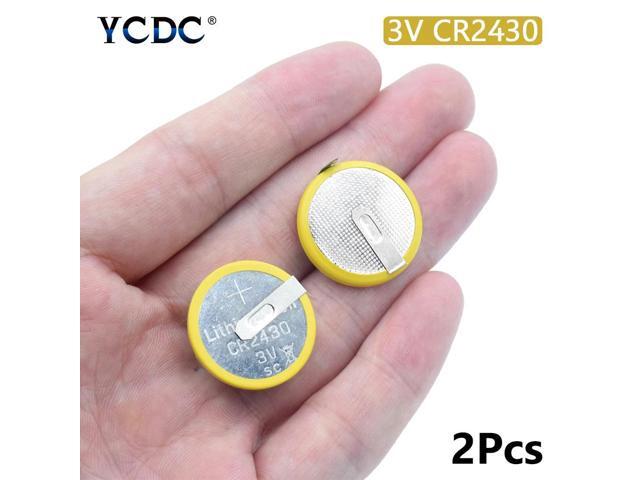 Click here for 2Pcs/lot Battery CR2430 3V 2 Tabs Coin Cell For Ma... prices