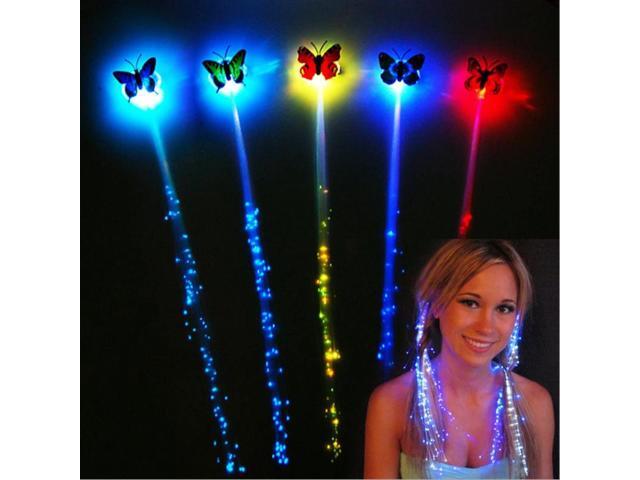 Click here for 5pcs / lot Flash LED hair light emitting Fiber opt... prices