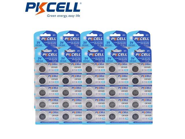 Click here for 50Pcs (5Pc/Card) PKCELL DL1620 BR1620 CR 1620 CR16... prices