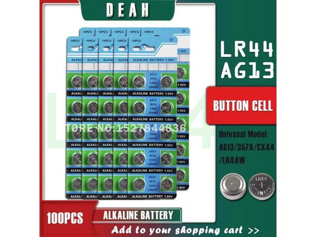 Click here for DEAH 100PCS AG13 LR44 1.55V Alkaline Cell Coin Bat... prices
