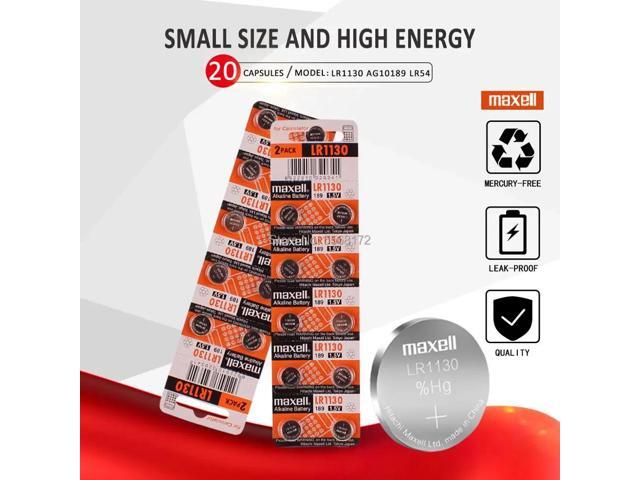 Click here for 20pcs/lot AG10 389 LR54 SR54 SR1130W for Maxell Ba... prices