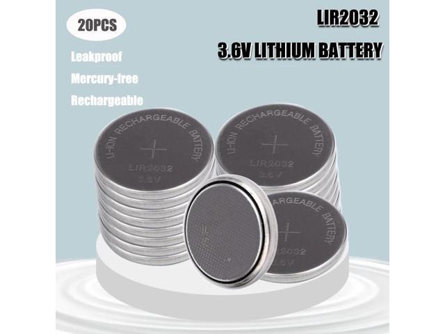 Click here for 20PCS LIR2032 Li-ion Rechargeable Battery 3.6V Lit... prices