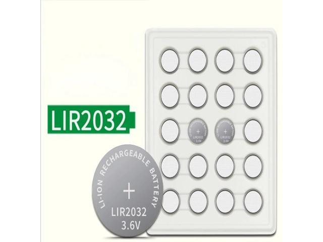 Click here for 20PCS 3.6V LIR2032 lir 2032 lithium ion rechargeab... prices