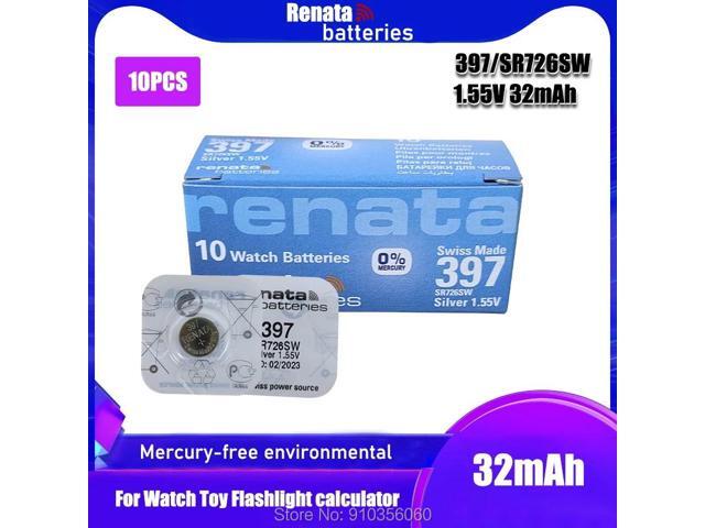 Click here for 10PCS Renata 397 Brand LONG LASTING SR726SW 1.55V... prices