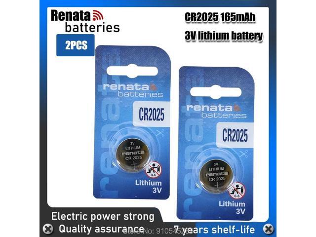 Click here for 2PCS/lot RENATA CR2025 Button Cell Battery 3V Lith... prices