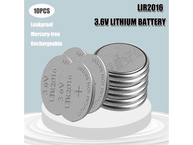 Click here for 10PCS Li-ion Rechargeable Battery LIR2016 3.6V Lit... prices