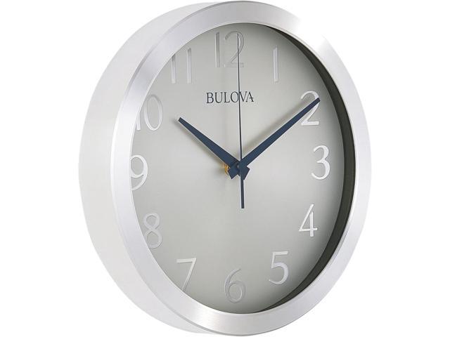Click here for Bulova Winston Wall Clock C4844 10 Diameter Metal... prices