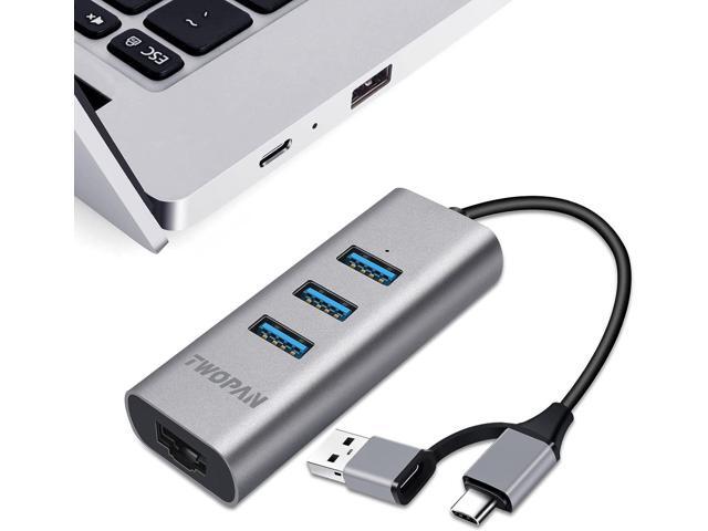 Click here for TWOPAN USB 3.0 Hub Ethernet  Aluminum USB C to Eth... prices