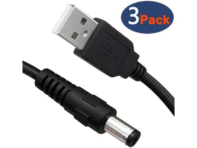 Click here for 3-Pack 5ft USB 2.0 A Type Male to DC 5.5 x 2.1mm D... prices