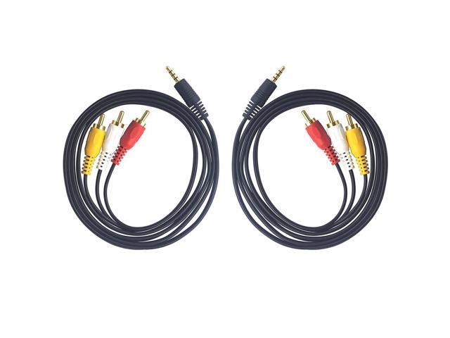 Click here for 2-Pack 3.5mm to 3 RCA AV Cable 4FT  1/8 TRRS AUX M... prices