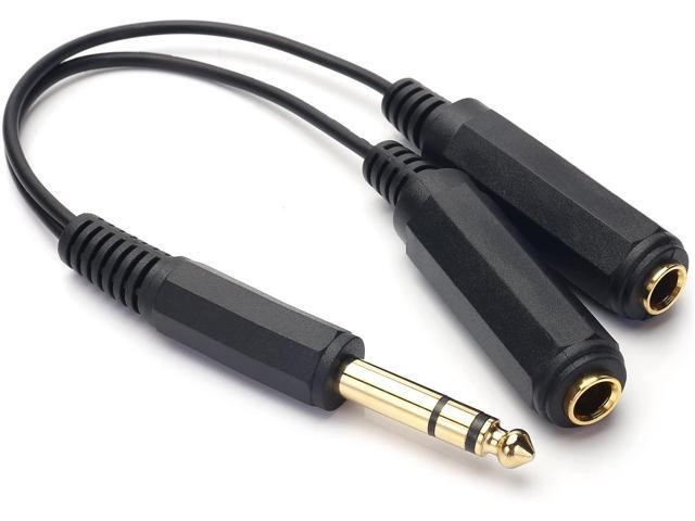 Click here for 6.35mm 1/4 inch Male Plug Stereo to 2 Dual 1/4TRS... prices