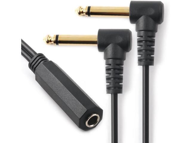 Click here for 6.35mm 1/4 Inch Female to Two Right Angle 6.35mm 1... prices