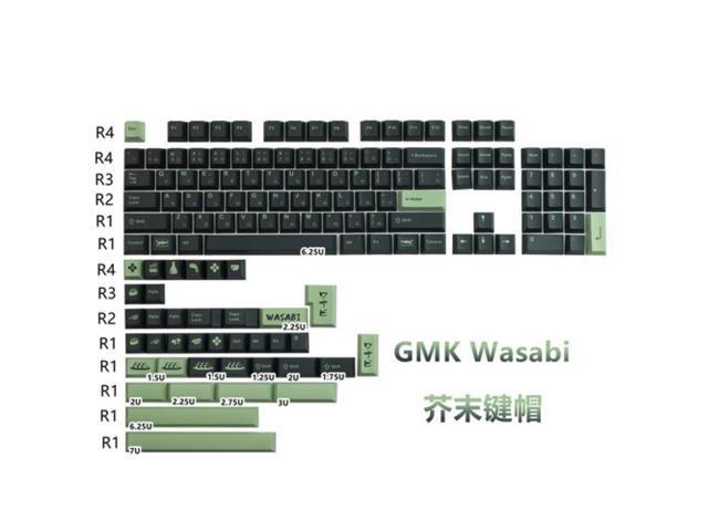 Click here for 140 Kyes GMK Wasabi Keycaps PBT Dye Subbed Japanes... prices