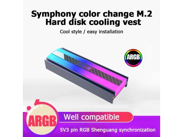 Click here for 5V 3Pin ARGB M.2 2280 SSD Heatsink Passive Heat Co... prices
