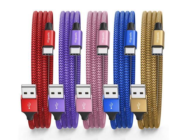 Click here for etguuds Color USB C Cable 4ft  5-Pack USB to USB C... prices