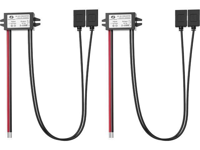 Click here for 2-Pack 12V 24V DC to Dual 5V USB Female DC Convert... prices