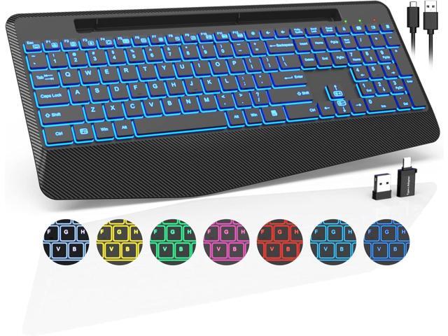 Click here for Wireless Keyboard with 7 Colored Backlits  Wrist R... prices
