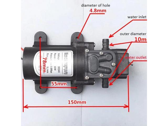 Click here for Diaphragm Pump DC 24V 60W DC motor 5L/Min 0.8Mpa H... prices