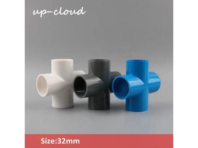 Click here for 1pcs UP-CLOUD 32mm PVC Pipe Cross Connector Garden... prices