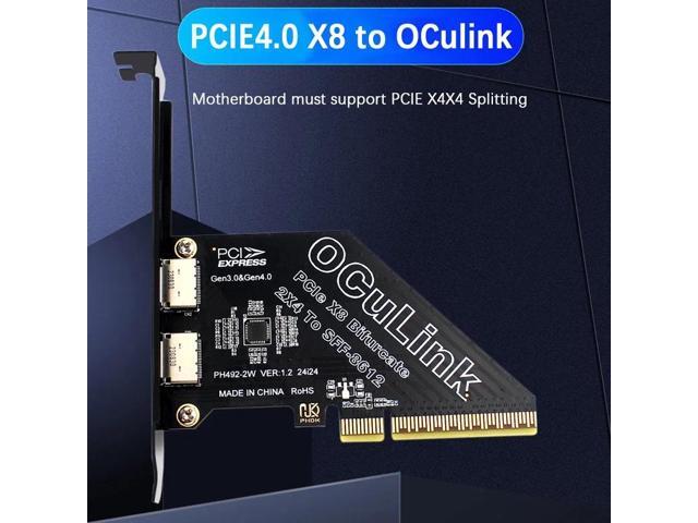 Click here for Oculink Riser Bifurcate Card PCI Express 8X GEN 4... prices