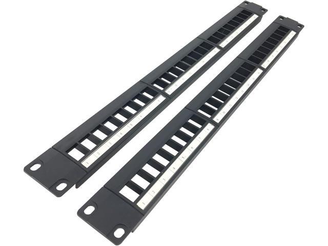 Click here for 2 Pack of 24 Port Blank Keystone Patch Panel-1U Ra... prices