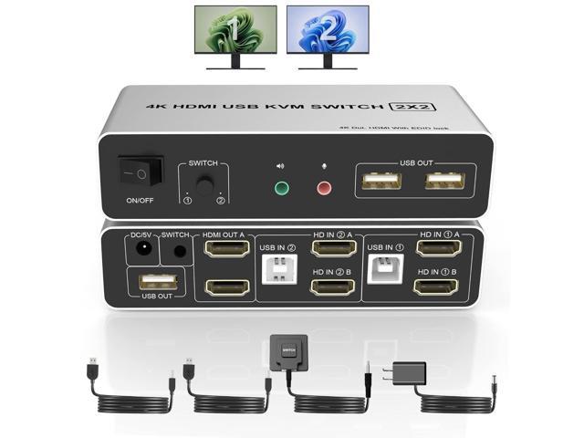 Click here for HDMI KVM Switch Dual Monitor 2 Computers  Support... prices