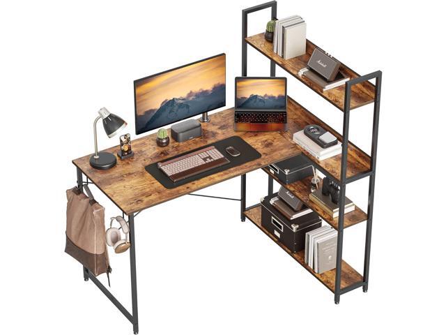 Click here for CubiCubi Computer Corner Desk with Storage Shelves... prices