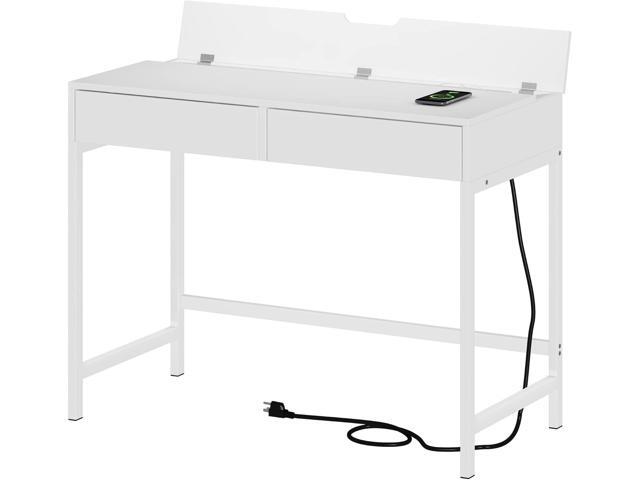 Click here for Treocho Computer Desk with USB Charging Ports and... prices