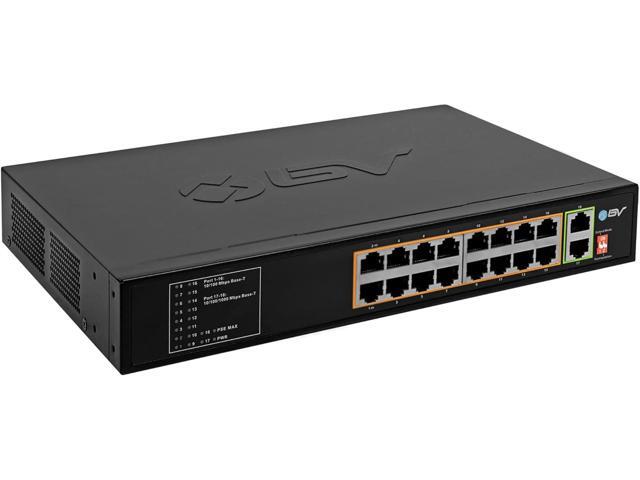 Click here for BV-Tech 18 Ports Long Range PoE+ Switch (16 PoE+ P... prices