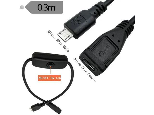 Click here for 3A 22AWG Micro USB male to female Power supply Ada... prices